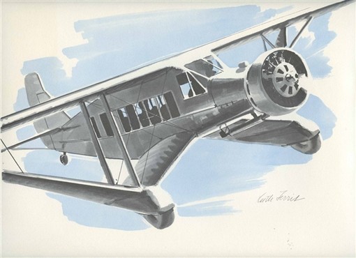 Set of 12 Keith Ferris Aircraft Drawings Portfolio of Pioneer Corporate ...